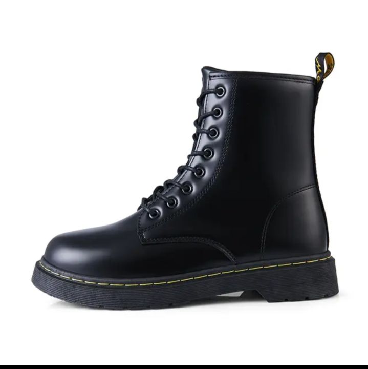 Black Martin Leather Classic Boots For Men | Daraz.com.np