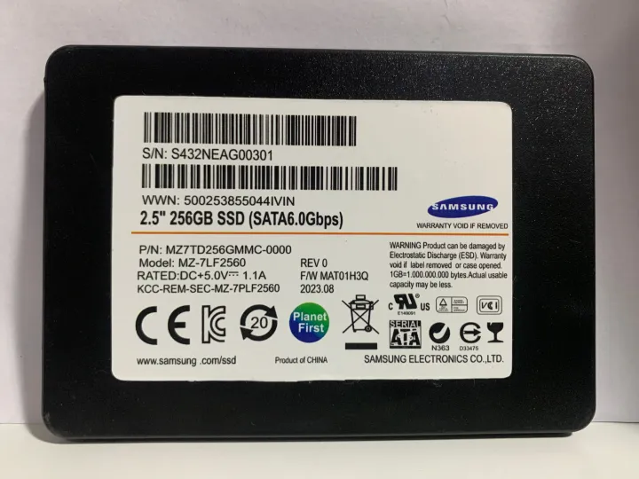 3 Yrs Warranty Samsung 256GB Solid State Drive SSD 2.5" SATA 6.0 256GB ...