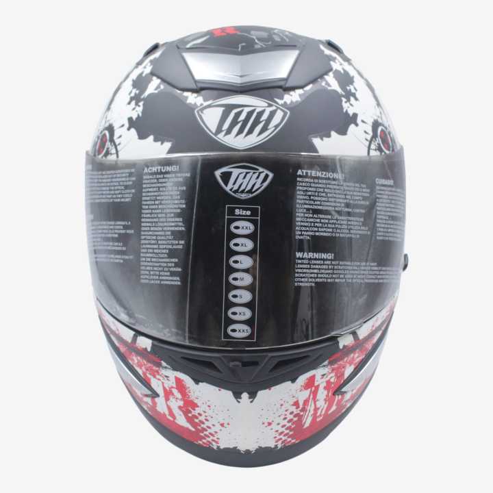 THH Black/Red Matt Finish Single Mercury Visor Full Face Helmet | Daraz ...