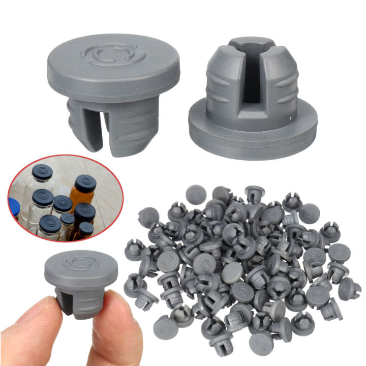 100X Rubber Stoppers Self Healing Injection Ports Inoculation For 20mm ...