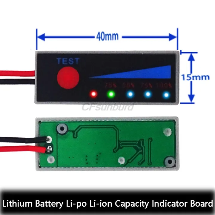 1S 2S 3S 4S 5S 6S 7S 4.2V-29.4V Lithium Battery Li-po Li-ion Capacity ...
