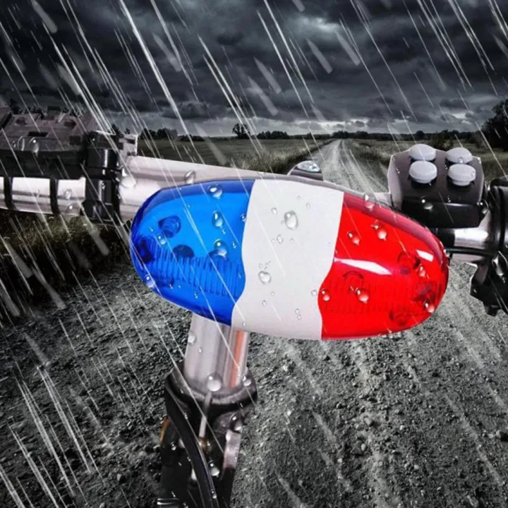 NEW Multi-Purpose 6 Flashing Led 4 Sounds Bike Siren Horn Rear Bell ...