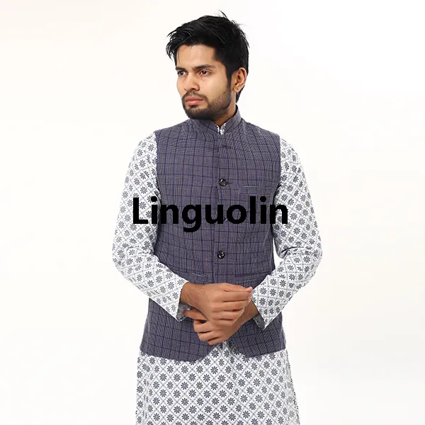 Linguolin Original Printed white and blue Koti for men print brand ...
