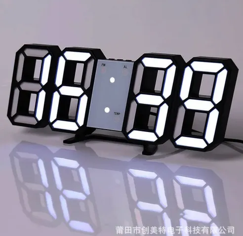 Smart Led Digital Alarm Clock Living Room Wall Clock Indoor Temperature Clock || Sold By Time ...