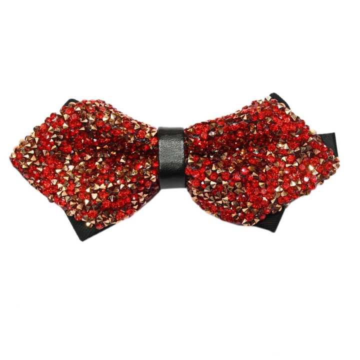 Red Sequin Rhinestone Designed Neck Bow Tie For Men | Daraz.com.np