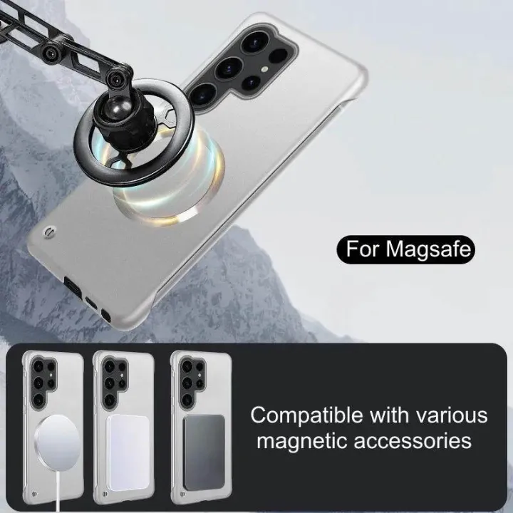 Linman lthmy for Samsung S25 Plus metallic paint frameless magsafe ...