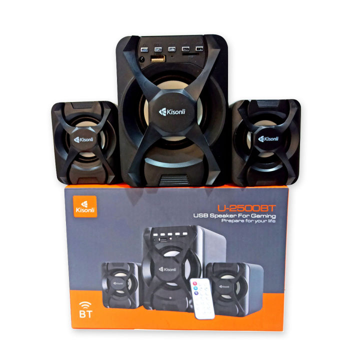 Kisonli U-2500 Bluetooth Usb 2.1 Portable Speaker With Fm Black | Daraz ...