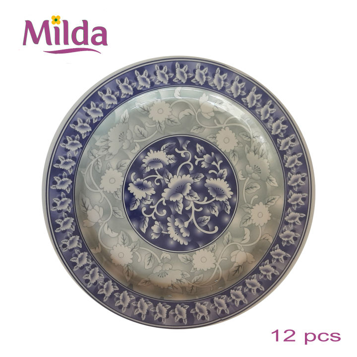 Milda Melamine Dinner Half Plate 9 inch 101 model 12 pcs | Daraz.com.np