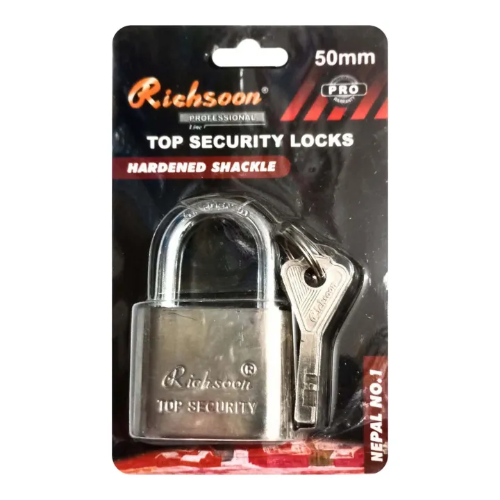 Hardened Shackle Top Security Lock 50mm Comes With 4 Keys | Daraz.com.np