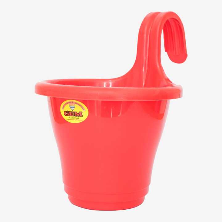 Red Color Balcony Hanging Flower Pot HG 8009 | Daraz.com.np
