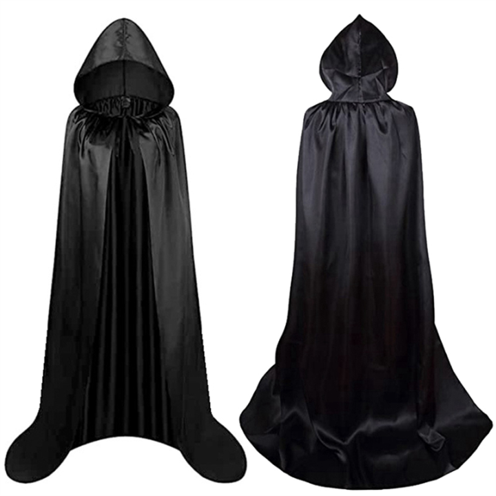 2Piece Halloween Costume Death Cloak Black Death Cloak L Size 1.5M Long ...