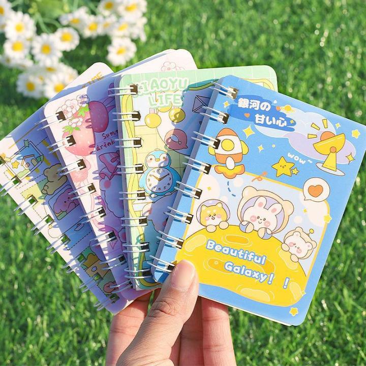 Cartoon A7 cute coil book elementary school student mini portable ...