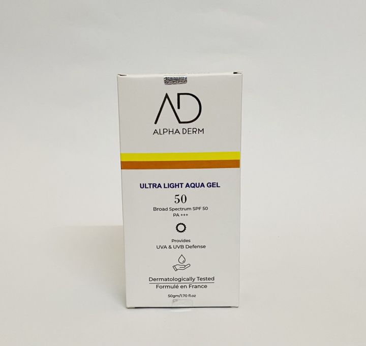 Alpha Derm Ultra Light Sunscreen Aquagel, Spf 50, 50 Gm | Daraz.com.np