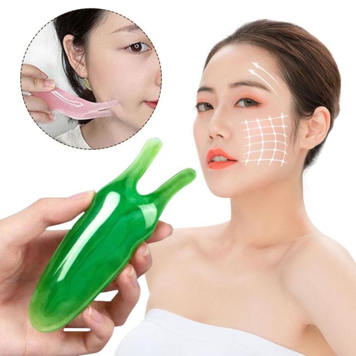 Natural Resin Gua Sha Gouache Scraper Massager for Face Eye Facial Nose ...