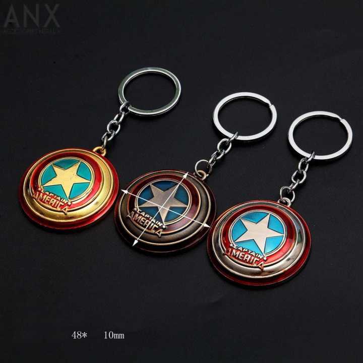 ANX Marvel Captain America Shield Stainless Keyrings/ Marvel ...