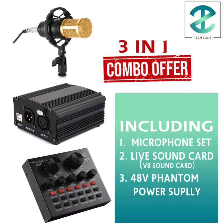 Podcast Equipment Bundle , Complete Studio Solution, Bm-800 Mic Kit ...