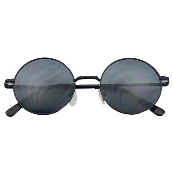 Round Medium Frame Full Black Sunglasses For Men | Daraz.com.np