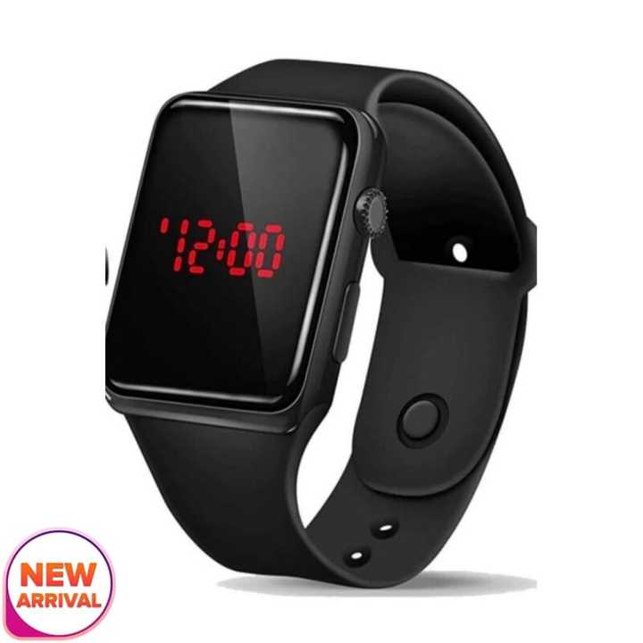 New Generation Dial Black Color Square Led Watches For Kids Digital ...