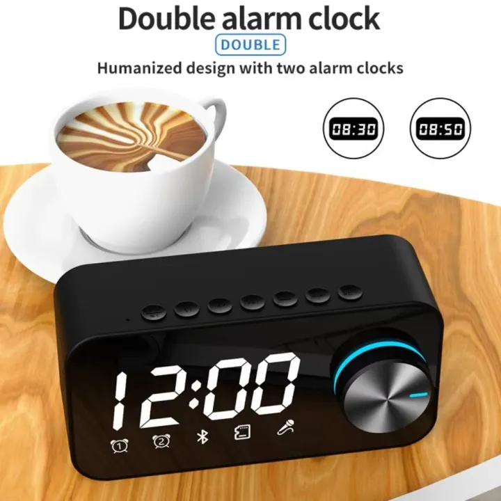 Multifunctional Device High Volume Bluetooth Speaker Small Size Clock ...