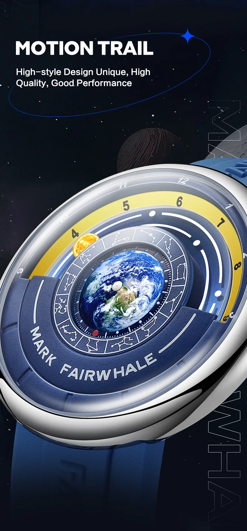 Mark Fairwhale Planet Dial Quartz Wrist Watch For Men Fw-5700-r2 | Jeevee