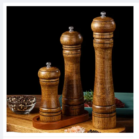 1PC Manual 5 inch 8 inch 10 inch grinder; pepper grinder; oak wood ...