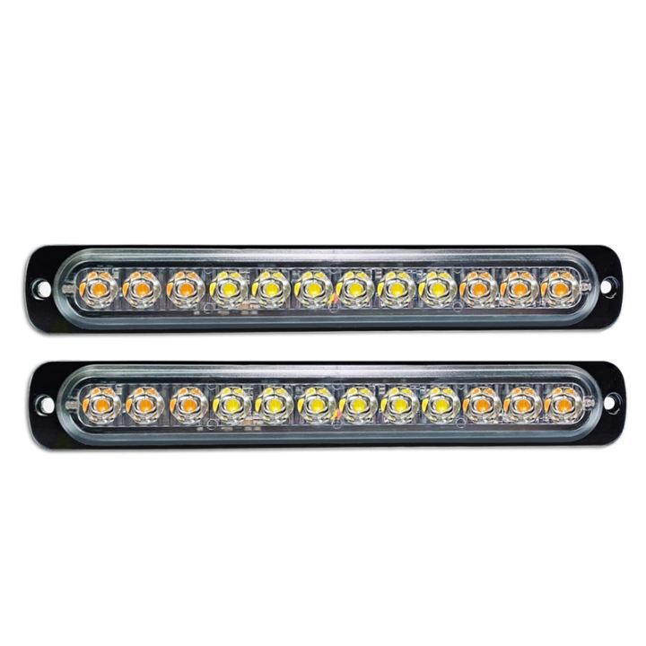 12LED Safety Emergency Flashing Lights Warning Light 12V-24V Strobe ...