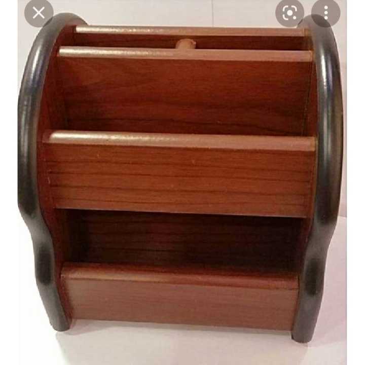 360 degree Wooden Revolving Pen Stand Rotating Pen Stand, Stationery ...
