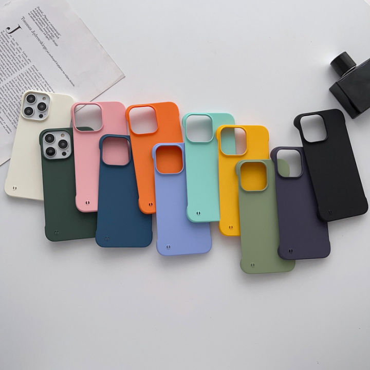 Ultra Thin Fameless Shockproof Non-Slip Hard PC Phone Case Cove For ...