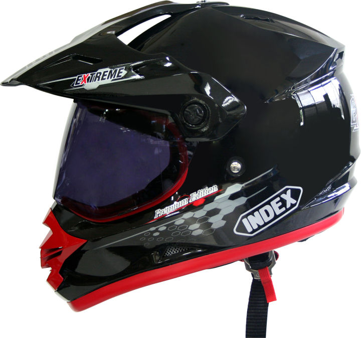 Index Extreme III Helmet Black White Black Frost Men Motorbike Face ...