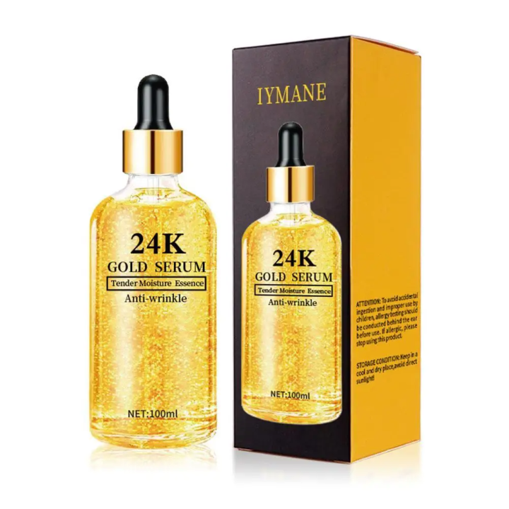 24K Gold & Hyaluronic Acid Face Serum – Skin Brightening, Anti-Wrinkle, and Deep Hydration for ...