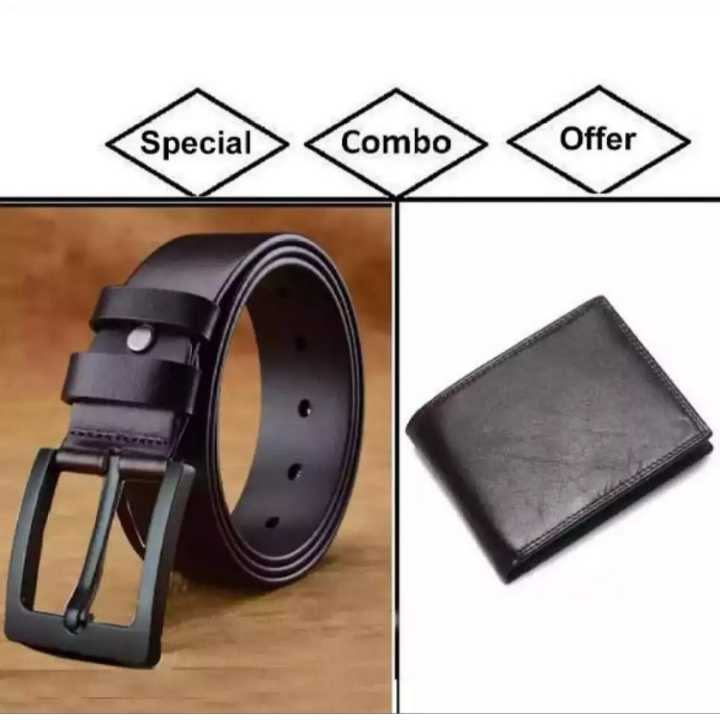 Combo Pack Of Genuine Leather Belt And Purse For Men | Daraz.com.np