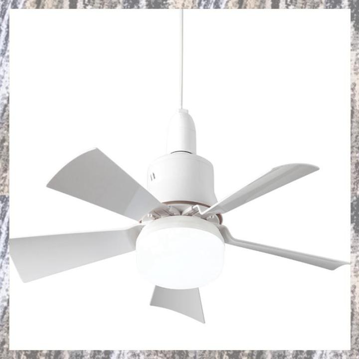 Socket Fan Light with Remote, Ceiling Fan with 3-Speeds, Dimmable LED ...