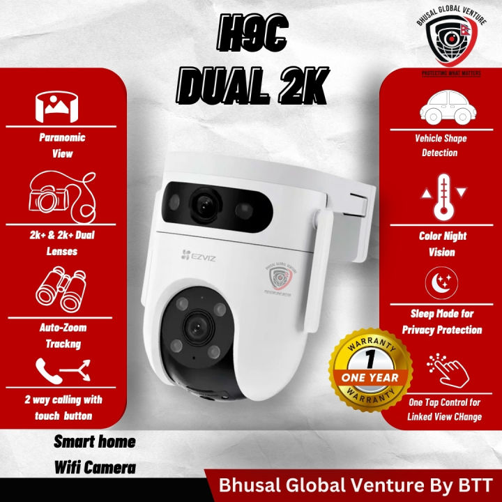 EZVIZ H90 Dual 2K+ Dual‑Lens Outdoor Camera | Daraz.com.np