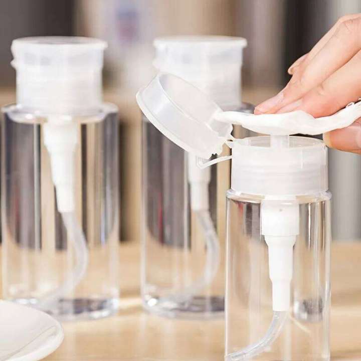Transparent Pump Dispenser Push-Down Refillable Travel Bottle Set for ...