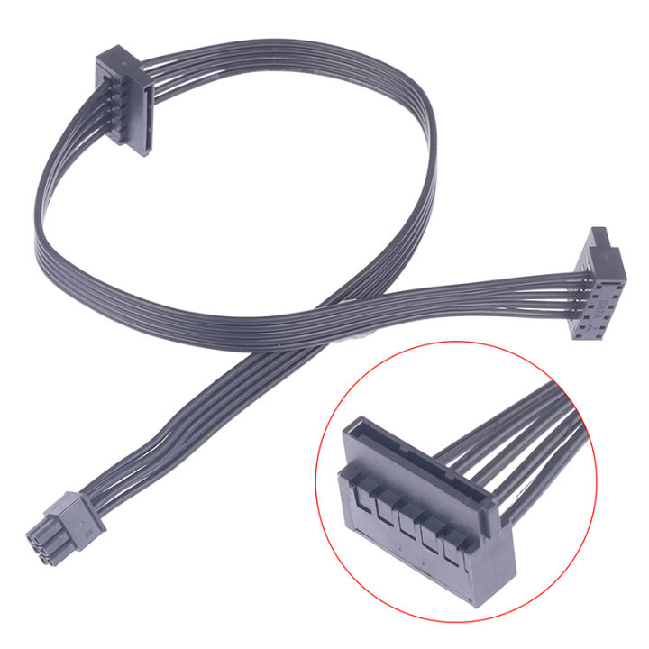 Mini 6 Pin to 2 SATA Hard Drive Cable SSD Power Supply Cable Optical ...