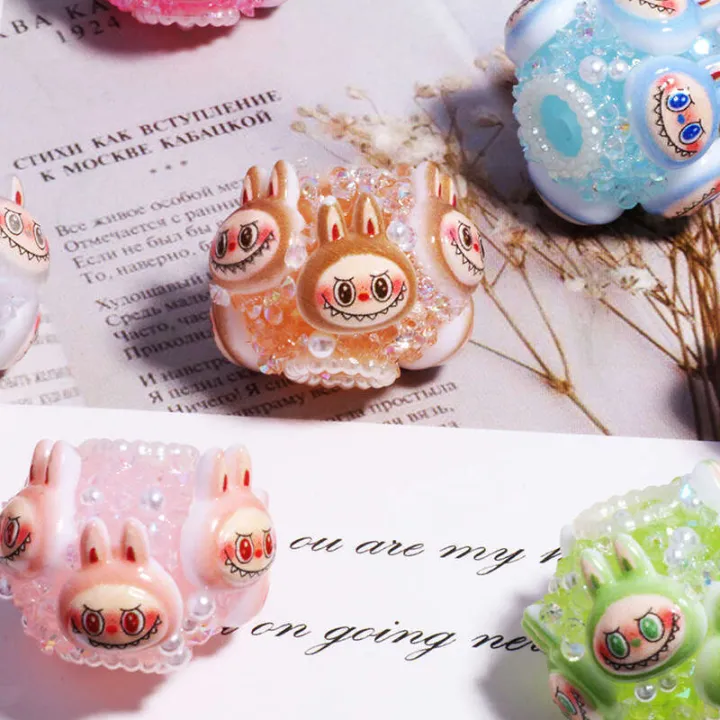 New Cartoon Labubu Soft Clay Straight Hole Loose Beads DIY Phone ...