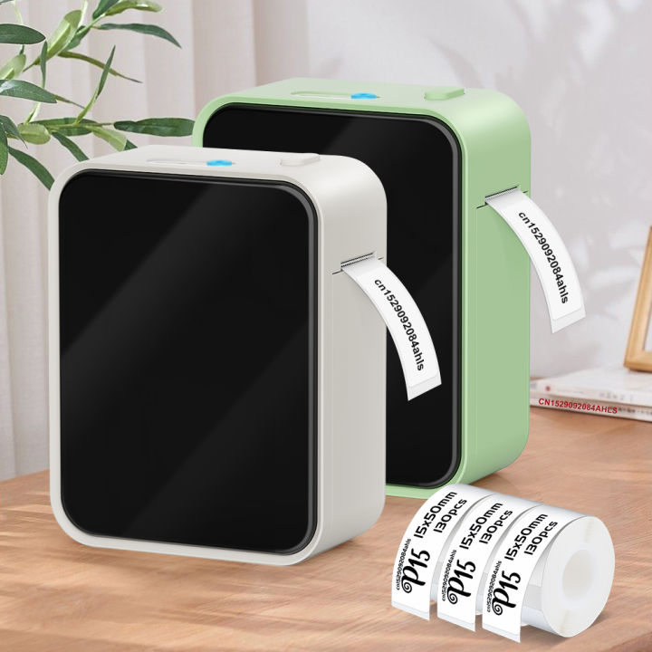 Mini Thermal Printer P15 Label Printer Portable Bluetooth Adhesive ...