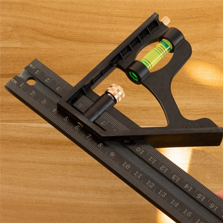 250mm Multifunctional Combined Square Ruler Movable 45-Degree Right ...