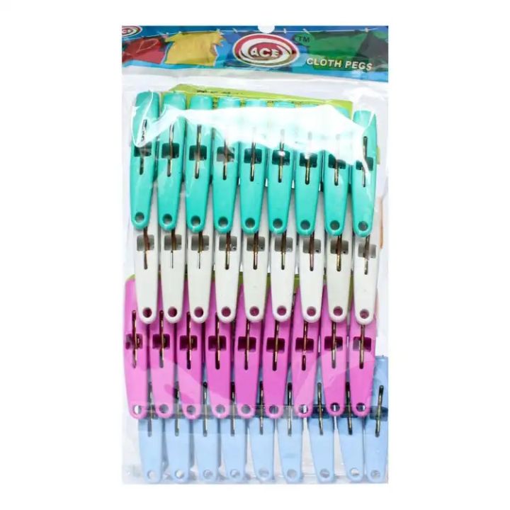 Ace Plastic Clothes Hanging Clips 36 Pegs | Daraz.com.np