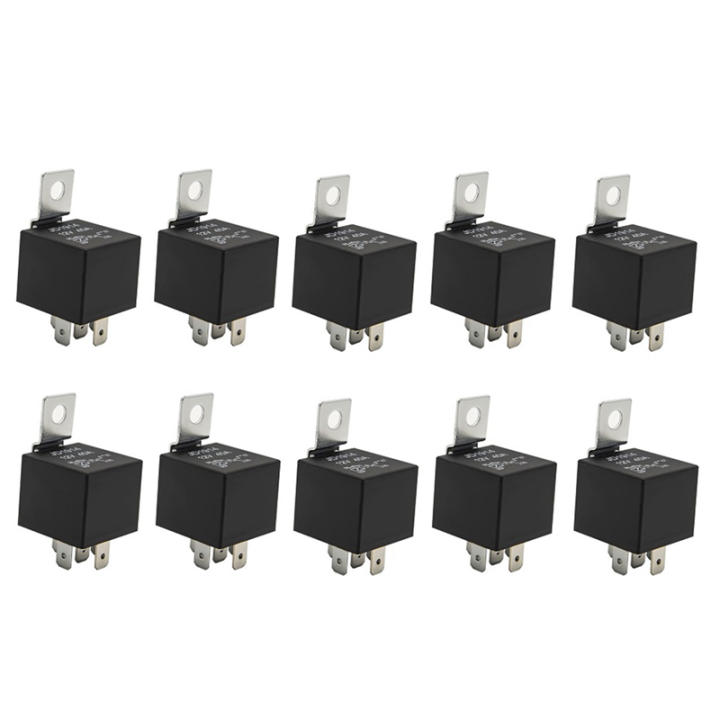 10 Pack 30/40 AMP Waterproof 5-Pin 12V Relay Switch for Automotive ...