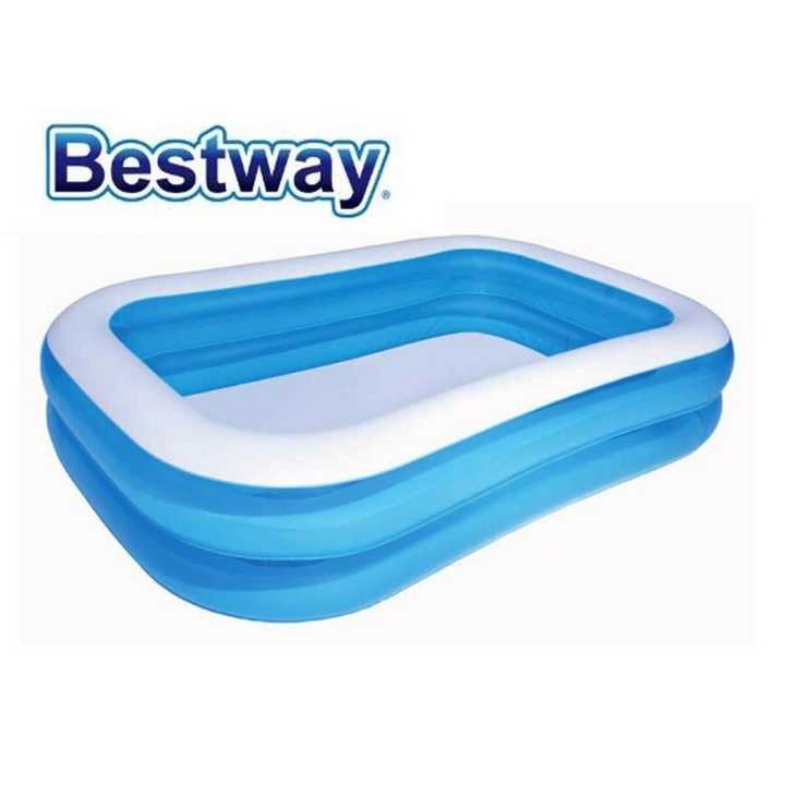 Bestway 54006 Family Rectangular Inflatable Pool, 262 x 175 x 51 cm ...