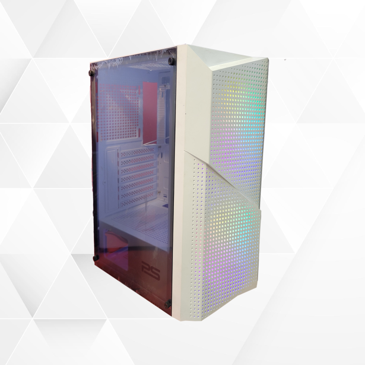 PS Tech AT08 White Case with 2RGB Fans | Daraz.com.np