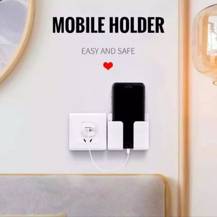 3 PCS Wall Mounted Mobile Phone Charging Organizer Remote Control ...