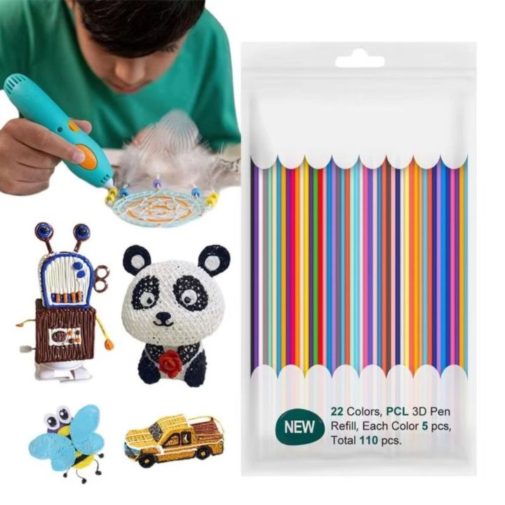 Colorful Low Temperature 3D Printing Pen Filament Drawing Pen PCL ...