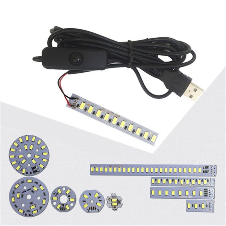 USB Adjustable LED Bulb DC5V White Light 5730 SMD Lamp Beads LED Chips ...
