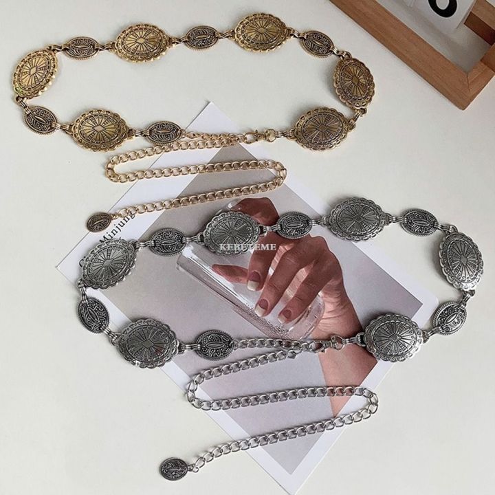 KEBETEMESummer Body Jewelry Belt Waist Chain Carving Me2025 tal Body ...
