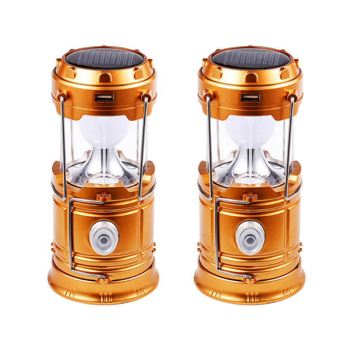 NCANRUI 2X Solar LED Portable Lantern Telescopic Torch Lamp Multi ...