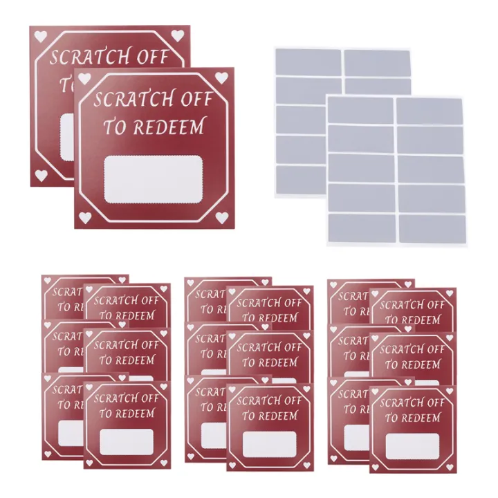 Sptrry20-Pack Love Voucher Scratch Off Cards - Romantic Coupons for ...