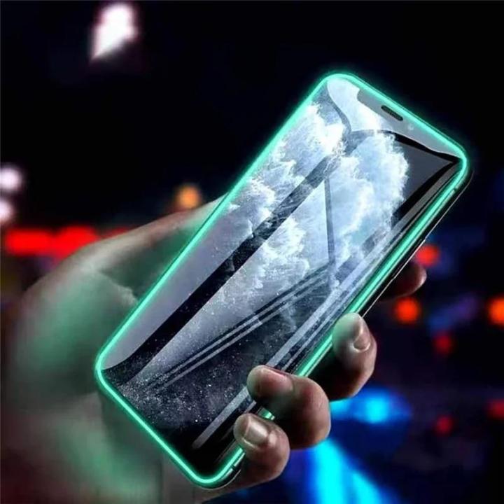 New 3PCS Night Light Luminous Screen Protector Used Phones for IPhone ...