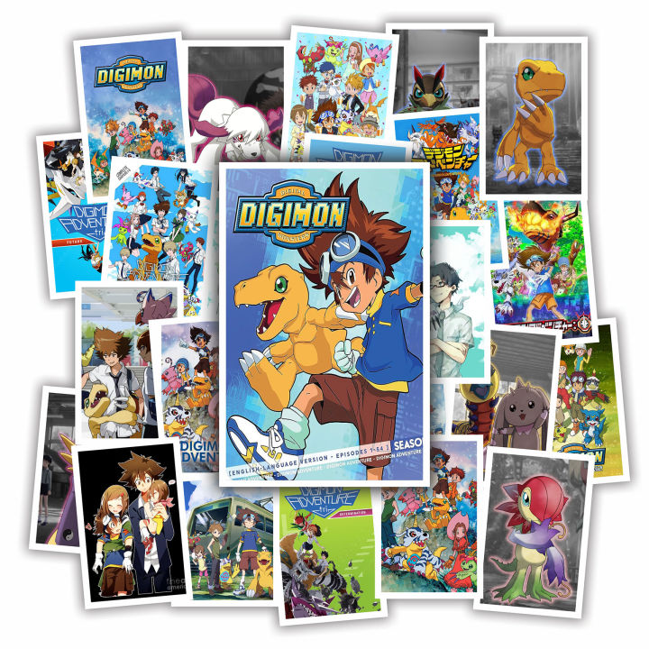 KYVOR Digimon Anime Collectible Sticker Pack of 25pcs (9cm x 6cm ...